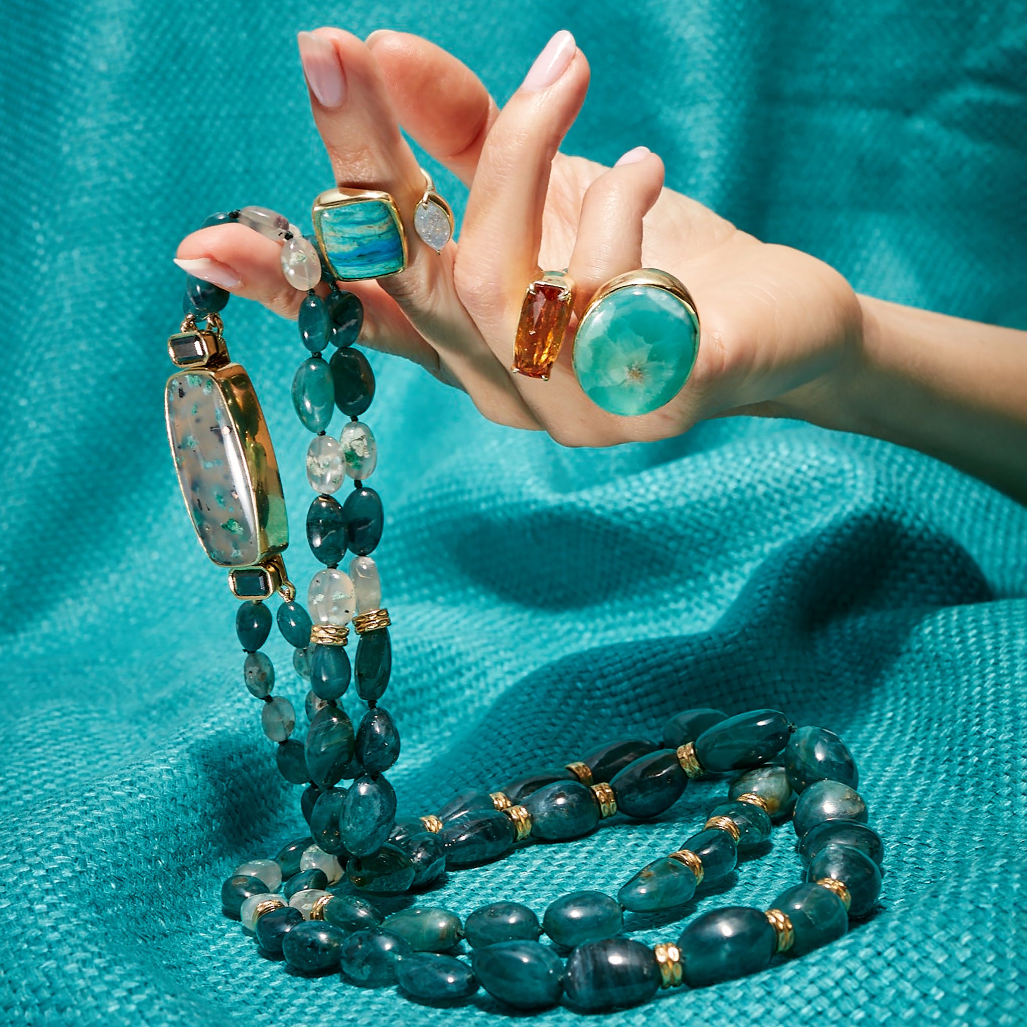 peruvian opal gold ring